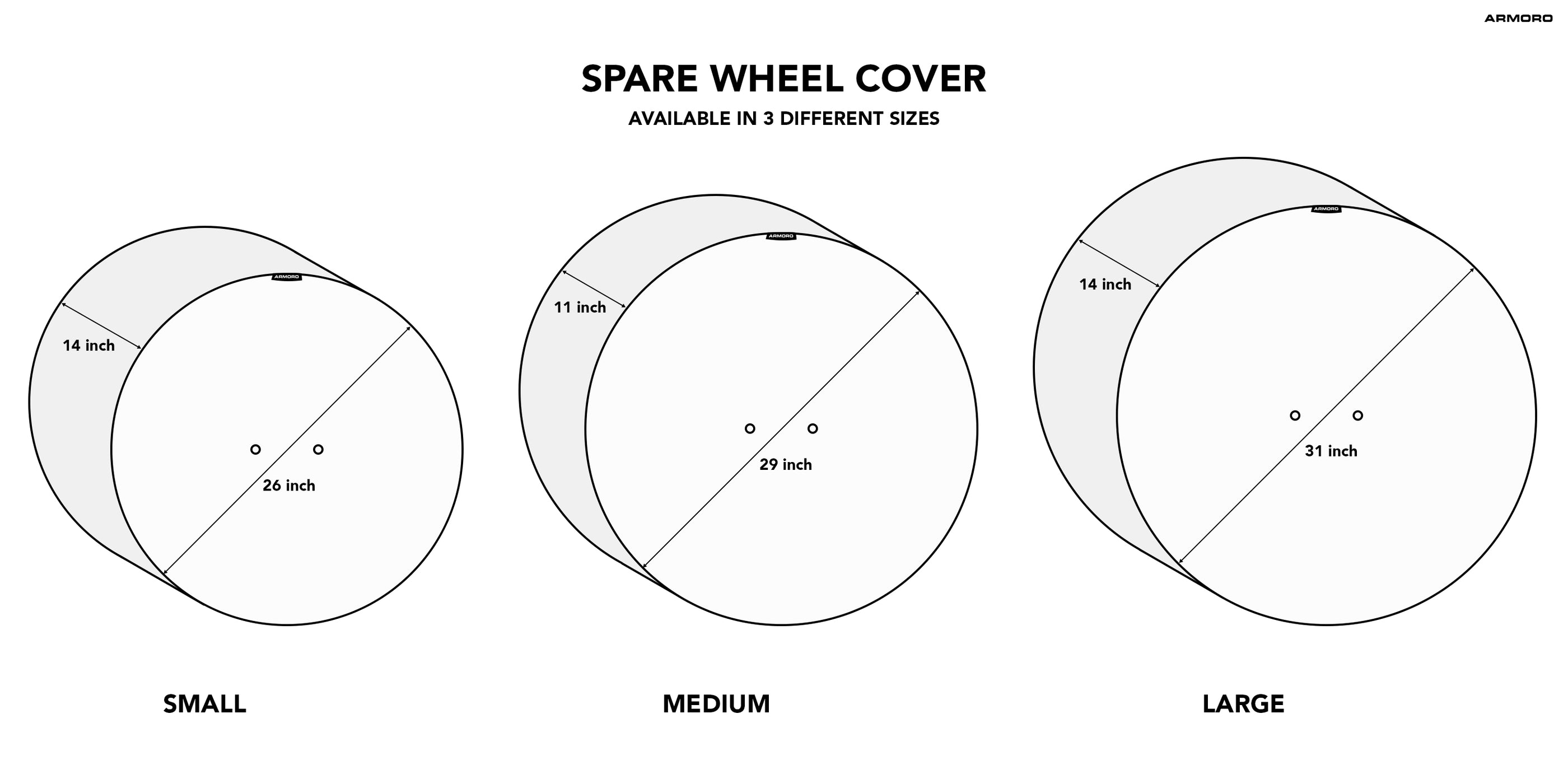 Spare Wheel Cover - Wheel Covers for Mahindra Thar - ARMORO